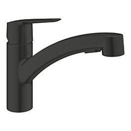 Grohe Start Küchenarmatur 303072431 schwarz matt, herausziehbare Dual Spülbrause