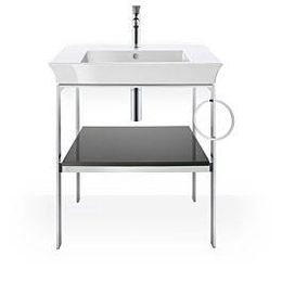 Duravit White Tulip Waschtisch-Konsole WT4543RH2H2 68,4 x 45 cm, Steingrau Hochglanz, bodenstehend, Metall, 1 Handtuchhalter rechts