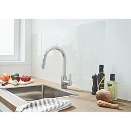 Grohe Feel Küchenarmatur 31486DC1 supersteel, hoher Auslauf, mit Dual-Spülbrause