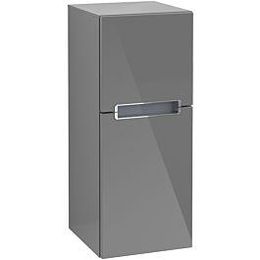 Villeroy & Boch Villeroy & Boch Subway 2.0 Seitenschrank A7140RFP 35,4x85,7x37cm, links, Griff silbermatt, silbergrau, glossy grey