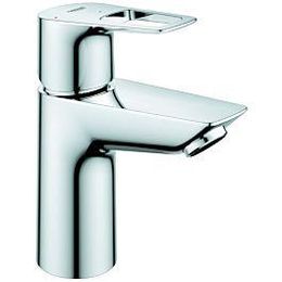 Grohe BauLoop Waschtischarmatur 23883001 1/2", S-Size, mit Ablaufgarnitur, Temperaturbegrenzer, glatter Körper, chrom