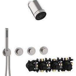 Herzbach MODUL7 PUSH-Thermostat-Set P-SP3 70.702723.1.09 SPOT Multi Edelstahl