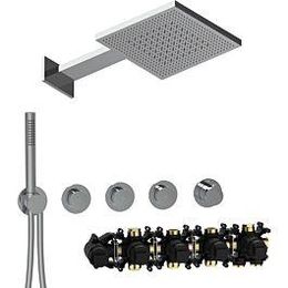 Herzbach MODUL7 PUSH-Thermostat-Set P-TF2 70.703723.1.01 TWIN FLOW Chrom