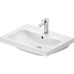 Duravit D-Code Waschtisch 2399650000 Weiß Hochglanz, 650x480mm, mit Überlauf, Hahnlochbank, Hahnloch