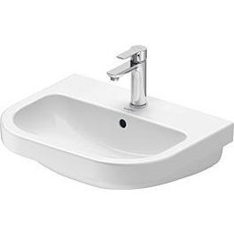 Duravit D-Code Waschtisch 2398550000 Weiß Hochglanz, 550x430mm ,mit Überlauf, Hahnlochbank, Hahnloch