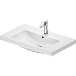 Duravit D-Code Waschtisch 23998000002 mit Überlauf, 550mm, 1 Hahnloch, Weiß Hochglanz