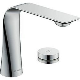 Duravit D.1 Elektronik-Waschtisch-2-Loch-Armatur D11100007010 ohne Zugstangen-Ablaufgarnitur, mit Steckernetzteil, Ausladung 148mm, chrom