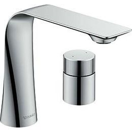 Duravit D.1 Waschtisch-2-Loch-Armatur D11120009010 ohne Zugstangen-Ablaufgarnitur, mit Drehgriff, Ausladung 148mm, chrom