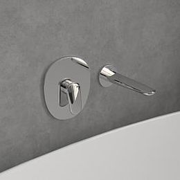 Villeroy & Boch Villeroy und Boch Antao Fertigmontageset TVS11100400061 Einhebel-Armatur, Wandmontage, chrom