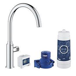 Grohe Blue Pure Spültisch-Einhebelmischer 30387000 chrom, Starter Kit, C-Auslauf