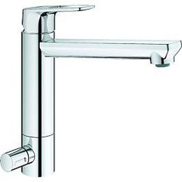 Grohe BauLoop Spültisch-Einhebelmischer 31713000 chrom, schwenkbarer, mittelhoher Auslauf