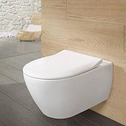 Villeroy & Boch Villeroy & Boch Subway 2.0 & ViConnect Komplett-Set, WC spülrandlos, weiß Ceramicplus, mit WC-Sitz