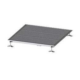 Kessel Ferrofix Bodenwannen 6100100 Edelstahl, 1000x1000x65mm, Auslauf senkrecht