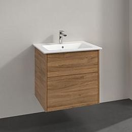 Villeroy & Boch Villeroy & Boch Finero Waschtischunterschrank S00501RHR1 inklusive Waschtisch, Kansas Oak, 2 Auszüge