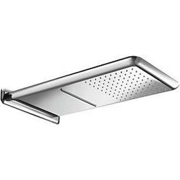 Herzbach Living Spa Wand-Regenbrause 11.663000.1.01 Edelstahl poliert, 593x270mm, Regen/Schwall, soft