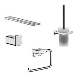 Hansgrohe AddStoris Bad Accessoires Set chrom, Handtuchhalter, Haken, Bürstengarnitur, Papierhalter