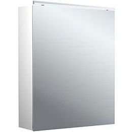 Emco pure 2 Classic Aufputz-Lichtspiegelschrank 979705501 600x729mm, mit LED-Aufsatzleuchte, 1-türig, Aluminium