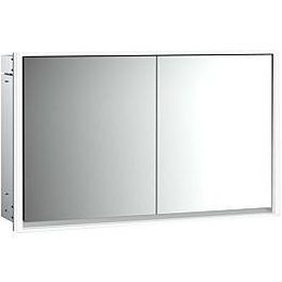 Emco Loft Unterputz-Lichtspiegelschrank 979805121 1300x733mm, LED, 2-türig, aluminium/Spiegel