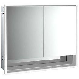 Emco Loft Unterputz-Lichtspiegelschrank 979805207 800x733mm, mit Unterfach, LED, 2-türig, aluminium/Spiegel