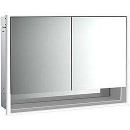 Emco Loft Unterputz-Lichtspiegelschrank 979805213 1000x733mm, mit Unterfach, LED, 2-türig, aluminium/Spiegel