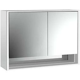 Emco Loft Aufputz-Lichtspiegelschrank 979805216 1000x733mm, Unterfach, LED 2-türig breite Tür links, aluminium/Spiegel