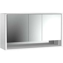 Emco Loft Aufputz-Lichtspiegelschrank 979805222 1600x733mm, mit Unterfach, LED, 3-türig, aluminium/Spiegel