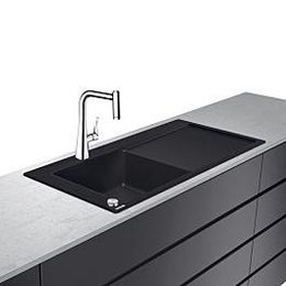 Hansgrohe Select Spülencombi 43227000 1050 x 510 mm, 1 Hauptbecken links, Abtropffläche, chrom