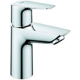 Grohe BauEdge Waschtischarmatur 23899001 1/2", S-Size, mit Ablaufgarnitur, Temperaturbegrenzer, glatter Körper, chrom