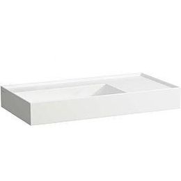 Laufen Kartell Waschtisch 8103384001121, 90x46cm, weiß LCC, Ablage rechts, o. Hahnl., Saphirkeramik