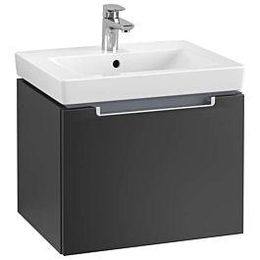 Villeroy & Boch Villeroy und Boch Villeroy & Boch Subway 2.0 Waschtisch-Unterschrank A68600PD 53,7x42x42,3cm, 1 Auszug, Griff silbermatt, black matt lacquer