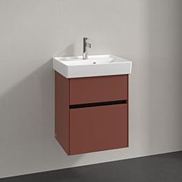 Villeroy & Boch Villeroy und Boch Collaro Waschtischunterschrank C00600AH 46x54,6x37,4cm, Waschbecken mittig, wine red