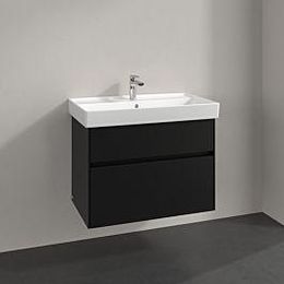 Villeroy & Boch Villeroy und Boch Collaro Waschtischunterschrank C01000VL 75,4x54,6x44,4cm, Waschbecken mittig, volcano black