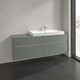 Villeroy & Boch Villeroy und Boch Collaro Waschtischunterschrank C03000AF 160x54,8x50cm, Waschtisch rechts, soft green