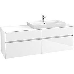 Villeroy & Boch Villeroy & Boch Collaro Waschtischunterschrank C02700DH 160x54,8x50cm, Waschtisch rechts, Glossy White