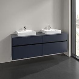 Villeroy & Boch Villeroy und Boch Collaro Waschtischunterschrank C02400VQ 160x54,8x50cm, für 2 Waschtische, marine blue