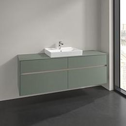 Villeroy & Boch Villeroy und Boch Collaro Waschtischunterschrank C02500AF 160x54,8x50cm, Waschtisch mittig, soft green