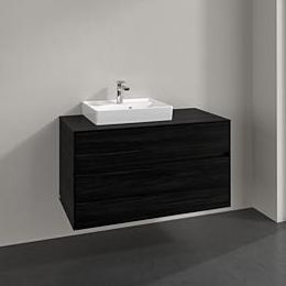 Villeroy & Boch Villeroy und Boch Collaro Waschtischunterschrank C01700AB 100x54,8x50cm, Waschtisch links, black oak