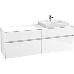 Villeroy & Boch Villeroy & Boch Collaro Waschtischunterschrank C02300DH 160x54,8x50cm, Waschtisch rechts, Glossy White