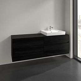 Villeroy & Boch Villeroy und Boch Collaro Waschtischunterschrank C02300AB 160x54,8x50cm, Waschtisch rechts, black oak