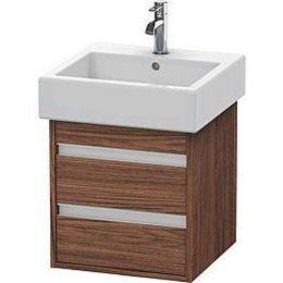 Duravit Ketho Waschtisch-Unterschrank KT663502121 45 x 44 cm, nussbaum dunkel, 2 Schubkästen, wandhängend