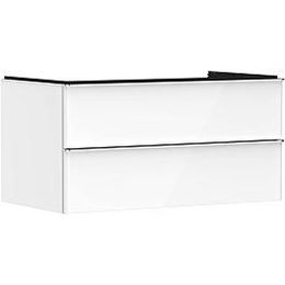 Hansgrohe Xelu Q Waschtischunterschrank 54078000 980x485x550mm, 2 Schubkästen, weiß hochglanz, chrom