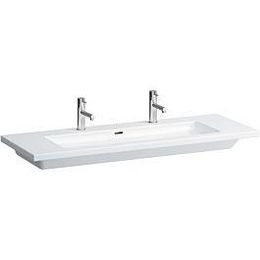 Laufen Living Square Waschtisch 8164360001071 130 x 48 cm, mit Überlauf, 2 Hahnlöcher, weiß