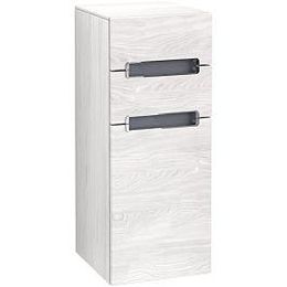 Villeroy & Boch Villeroy und Boch Subway 2.0 Seitenschrank A7130SE8 35,6x85,7cm, rechts, Griff silbermatt, weiss, white wood