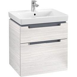 Villeroy & Boch Villeroy & Boch Subway 2.0 Waschtischunterschrank A90910E8, 58,7x59x45,4cm, White Wood, chrom