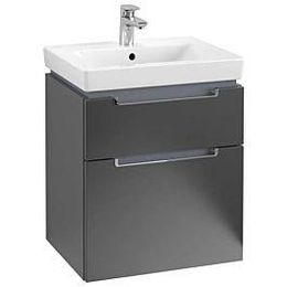 Villeroy & Boch Villeroy und Boch Villeroy & Boch Subway 2.0 Waschtisch-Unterschrank A90810PD 53,7x59x42,3cm, 2 Auszüge, Griff chrom, black matt lacquer