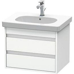 Duravit Ketho Waschtisch-Unterschrank KT665001818 60 x 45,5 cm, weiß matt, 2 Schubkästen, wandhängend