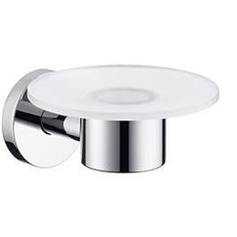 Hansgrohe Seifenhalter Logis 40515820 brushed nickel, mit Kristallglasschale