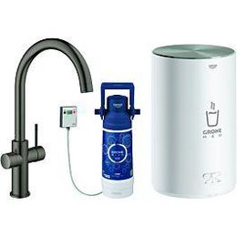 Grohe Red Spültisch-Einhebelmischer 30083AL1 hard graphite gebürstet, M-Size, mit Boiler