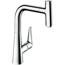 Hansgrohe Talis Select S220 Küchenarmatur 72822000 chrom, schwenkbar, herausziehbarer Auslauf