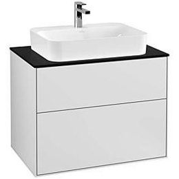 Villeroy & Boch Villeroy und Boch Finion Waschtischunterschrank G34200MT 80x60,3cm, Emotion, Abdeckplatte black matt, White matt lacquer